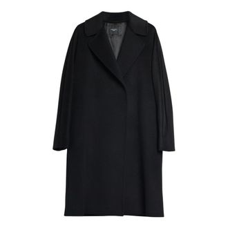 Max Mara Manteau en Laine Raglan Sans Boutons - Femme - Manteaux - Noir - Taille: 30 FR