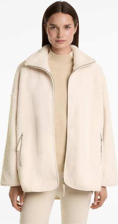 Oysho Oversize-Jacke in Ecru aus Lammfellimitat-Neutral