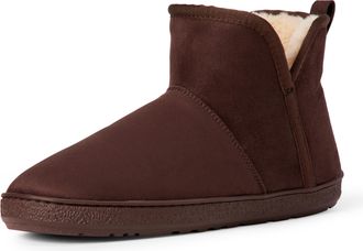 Amazon Essentials Herren Sherpa Stiefeletten-Hausschuhe, Braun, 43 EU