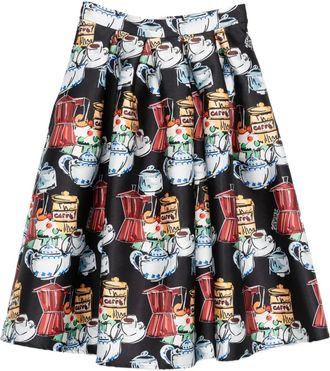 Alessandro Enriquez minijupe imprimée - Noir