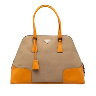 Prada Pre-owned Vintage Canvas Handbag - - Pre-owned - Damen - Beige - ONE SIZE