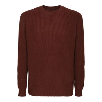 Dell'Oglio Rundhalspullover - - Knitwear - Herren - Braun - M