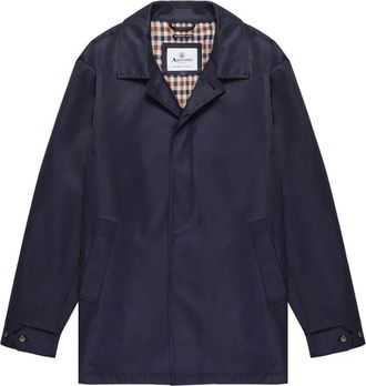Aquascutum Homme, Vestes, Bleu, Taille: 2XL Caban Trench