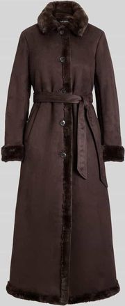 Lauren Ralph Lauren Mantel mit Webpelzbesatz