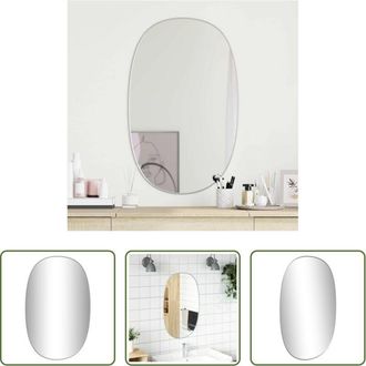 vidaXL Spiegel Wand - Wandspiegel Silbern 80x50 cm
