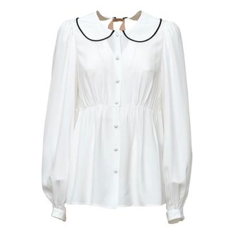 N&deg;21 Blouse col chemise - Femme - Blouses et Chemises - Blanc - Taille: 36 FR