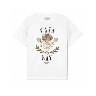 Casablanca Haus Weg T-Shirt - - Tops - Herren - Wei&szlig; - XL