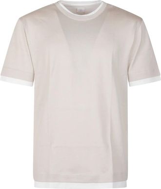 Eleventy Homme, Tops, Blanc, Taille: M T-Chemises