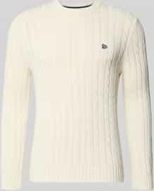 Superdry Slim Fit Strickpullover mit Zopfmuster