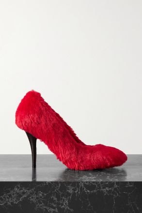 Stella McCartney Escarpins En Fourrure Synthétique - Rouge