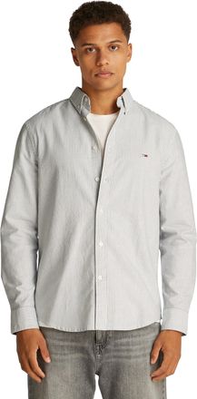Tommy Jeans Herren TJM Slim Stripe Oxford EXT Dm0dm20668 L/S Shirt, Blue (Dark Night Navy Stripe), XL EU