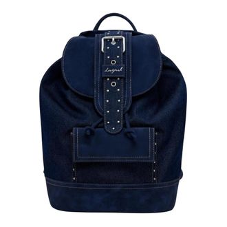 Desigual Stylischer Rucksack mit Klappen und Metallnieten - - Bags - Damen - Blau - ONE SIZE