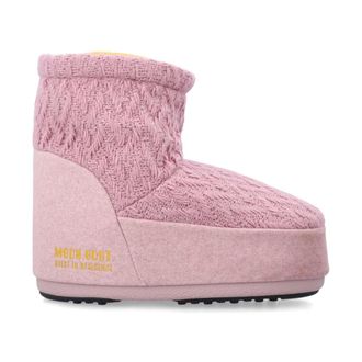 Moon Boot Icon Low No Lace Knit Bottes - Homme - Chaussures - Rose - Taille: 36 EU