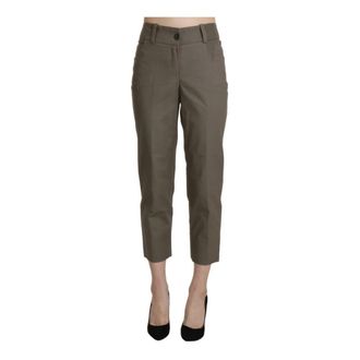 Bencivenga High Waist Cropped Pants - - Trousers - Damen - Grau - 3XL