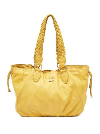 Michael Kors sac cabas en cuir tressé pre-owned - Jaune