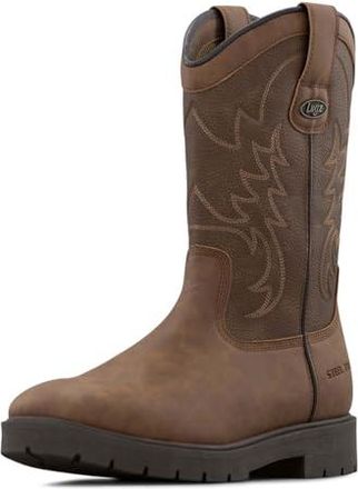 Lugz Homme Cowboss Bout en acier, Whisky/noix de cajou fonc&eacute;/marron fonc&eacute;, 42.5 EU