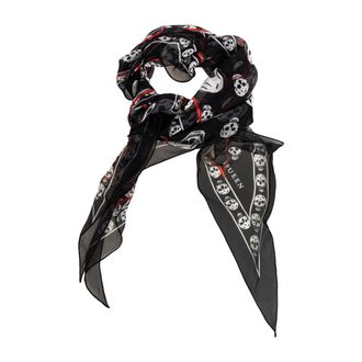 Alexander McQueen Asymmetrischer Schal - - Accessories - Damen - Schwarzk - ONE SIZE