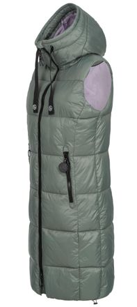 Sublevel Damen lange Steppweste D50048X80105B7 Agave Green S