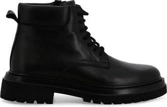 Melluso Bottines &agrave; lacets homme en cuir noir u56060, Noir, 43 EU