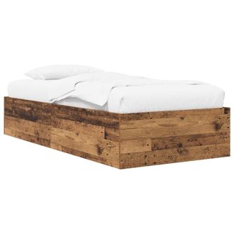 vidaXL Struttura Letto A Pavimento Legno Antico 80 X 200 Cm Vidaxl