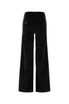 Lois Womens Dark Brown Stretch Corduroy Palazzo Pant Chocolatebrown Jean