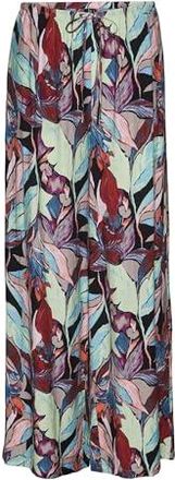Vero Moda Vmgaja Palma Hw Pantalon WVN GA Tissu, Noir/Rose, M Femme