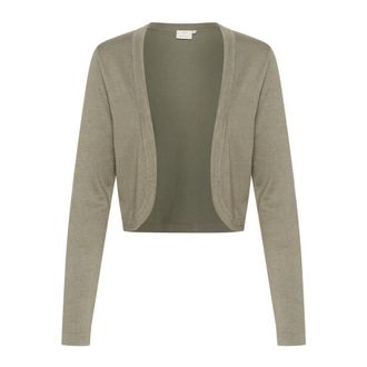 Kaffe Eleganter Strickbolero Vetiver - - Knitwear - Damen - Gr&uuml;n - L