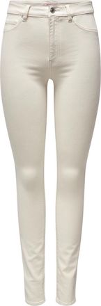 Only Damen Jeanshose Onlrose Hw Skinny DNM Gua019 Noos, Ecru,XXS / 34L