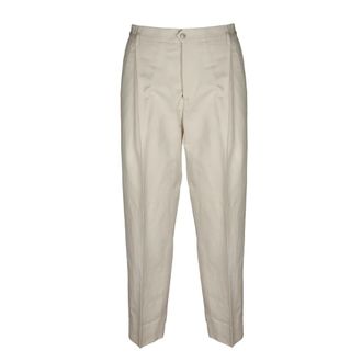 BRIGLIA 1949 Homme, Pantalons, Blanc, Taille: L Wide Pantalons