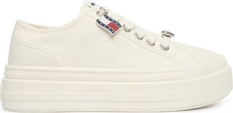 Tommy Jeans Sneakers Tommy Jeans Tjw Flatform Sneaker Charms EN0EN02959 Wei&szlig;