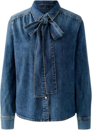 Oui Femme, Blouses et Chemises, Bleu, Taille: 36 FR Chemise en jean