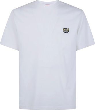 Kenzo Homme, Tops, Blanc, Taille: XL T-Shirt Classique Tigre Sauvage