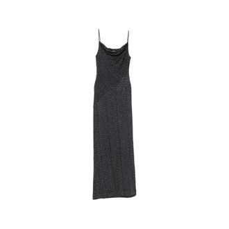 Missoni Femme, Robes, Bleu, Taille: 36 FR Robe en maille zigzag &agrave; col b&eacute;nitier