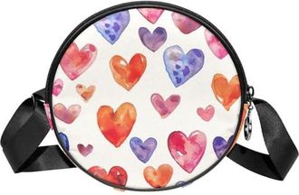 Generic Sac &agrave; bandouli&egrave;re rond pour femme, petit sac &agrave; bandouli&egrave;re avec fermeture &eacute;clair, bretelles r&eacute;glables, style d&eacute;contract&eacute;, pour femmes et filles
