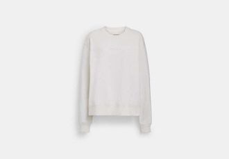 Coach Coach Sweatshirt mit Rundhalsausschnitt f&uuml;r Frauen in Wei&szlig;, Gr&ouml;&szlig;e Gro&szlig; | Other
