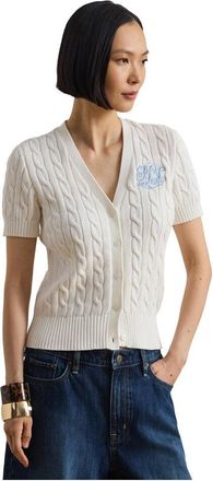 Lauren Ralph Lauren Damen Strickjacke aus Baumwolle