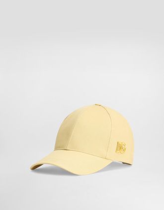 Dolce & Gabbana Cotton Gabardine Baseball Cap - Mann H&uuml;te Und Handschuhe Yellow 58