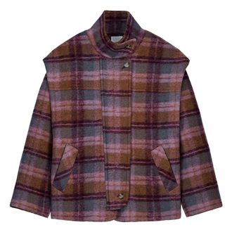 Louise Misha Manteau Kristina Carreaux Laine - Collection Femme Louise Misha