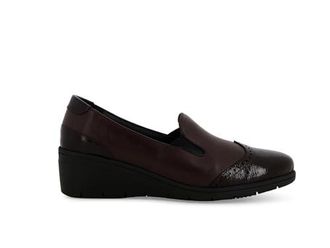 Melluso Mocassin Confortable pour Femme en Cuir Souple avec Bordure en Cuir Verni k91615z 39