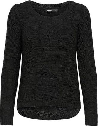 Only Pull Geena Femme Pull tricot&eacute; Noir XL 65% polyacrylique, 35% Polyamide Regular/Coupe Standard