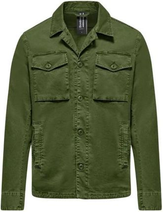 Bomboogie Homme, Vestes, Vert, Taille: M Giubbotto in gabardina stretch