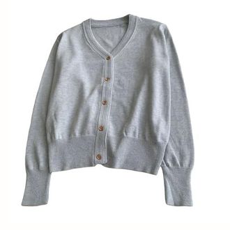 Generic Cardigan ouvert en laine pour femme - Style d&eacute;contract&eacute; - Style d&eacute;contract&eacute; - Style vintage, bleu, Taille S