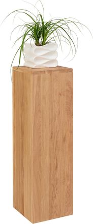 Linea Natura Blumenst&auml;nder, Eiche, Holz, Eiche, massiv, 25x80x25 cm, Wohnzimmer, Wohnzimmertische, Blumenst&auml;nder