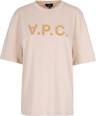 A.P.C. A.p.c., Femme, Tops, Beige, Taille: 38 FR T-Chemises