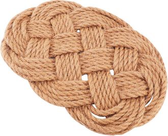 BESPORTBLE Angoily Elliptisch Geflochtene Baumwoll Tischsets Hitzebest&auml;ndige Untersetzer Rutschfestes Platzset f&uuml;r Zuhause Caf&eacute; und Restaurant Braun