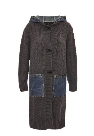 Risa Strickjacke Damen dunkelgrau