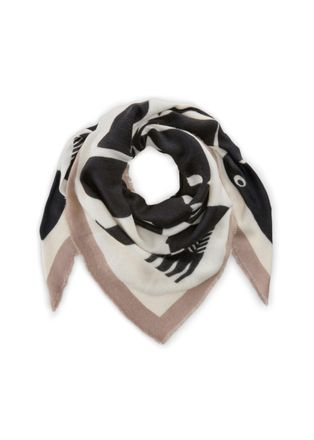 Codello PRINTED SQUARE POLYACRYL HORSE wei&szlig; - 135X135CM