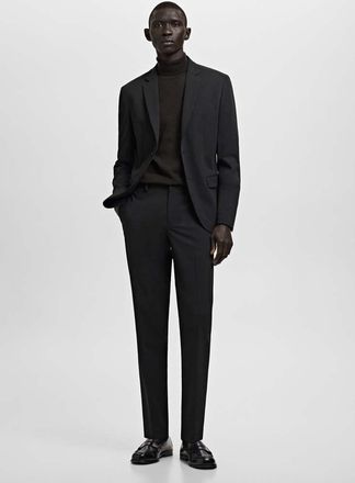 Mango Pantalon costume Par&iacute; super slim-fit noir - Homme - 36 - MANGO MAN