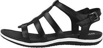 Geox Femme D Sandal Vega A Sandales, Black, 41 EU