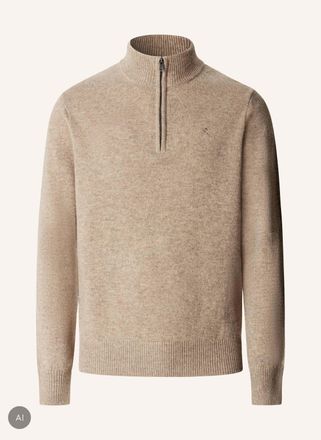 Hackett Pullover Lambswool Hzip weiss
